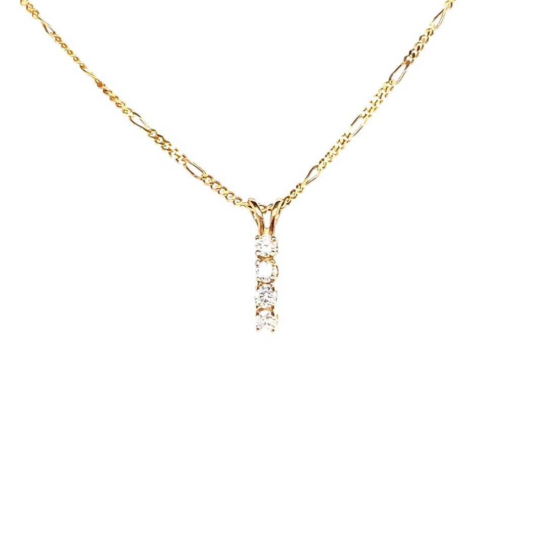 Beautiful 14K Gold RL Diamond Pendant Necklace - Etsy