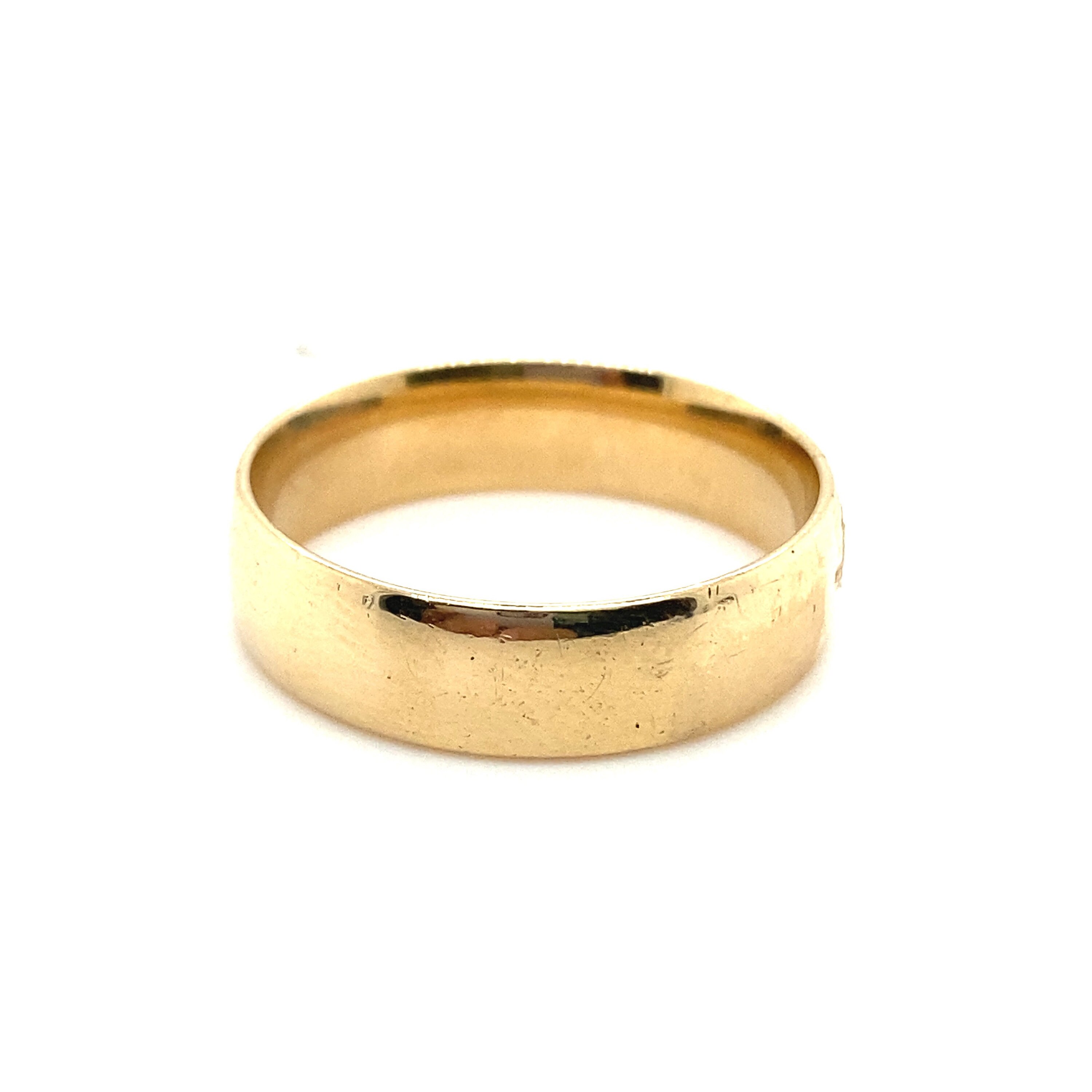 Mens 14KT Gold 6mm Band Ring - Etsy