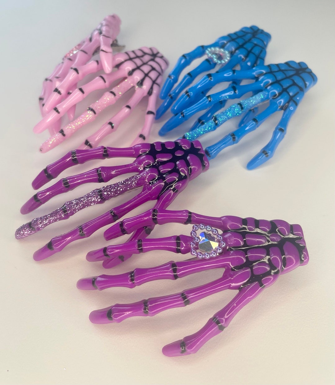 Skeleton Hand Hair Clips, Creepy Cute Halloween Accessories - Etsy