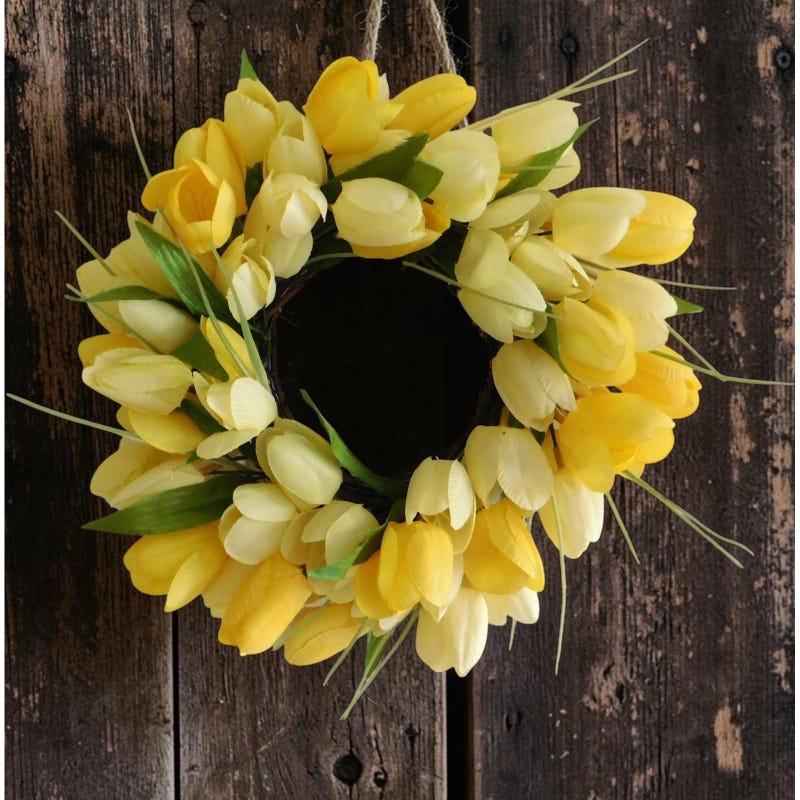 Tulip Artificial Wreath - Etsy