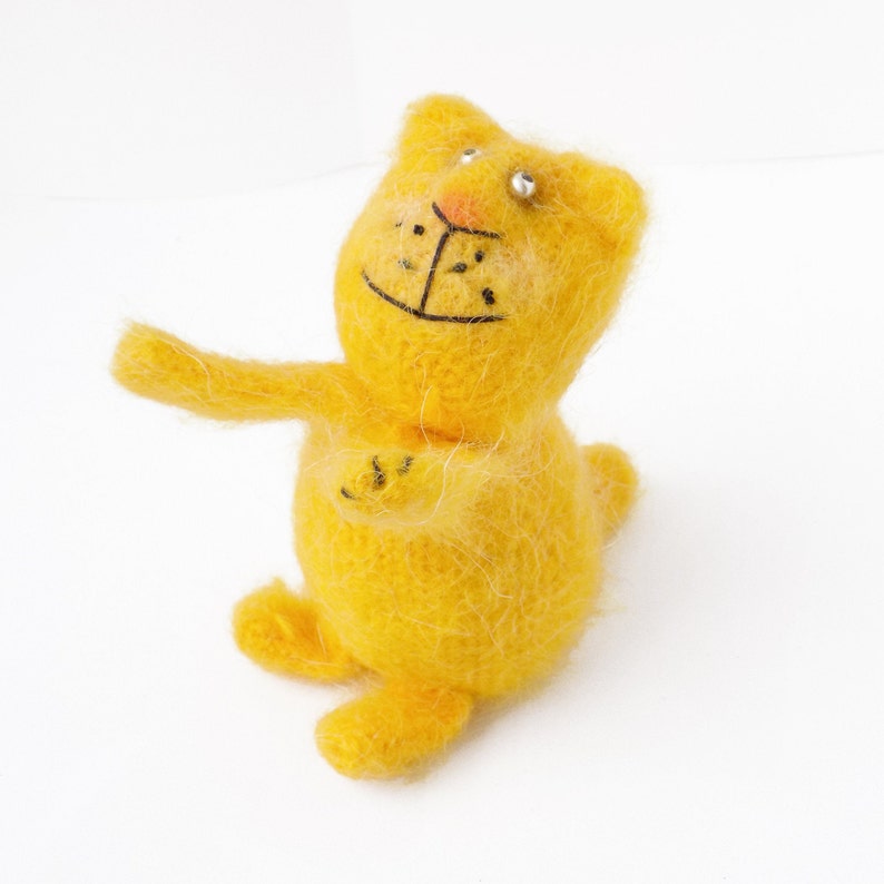Yellow cat stuffed animal toy amigurumi kitty fluffy kitten | Etsy