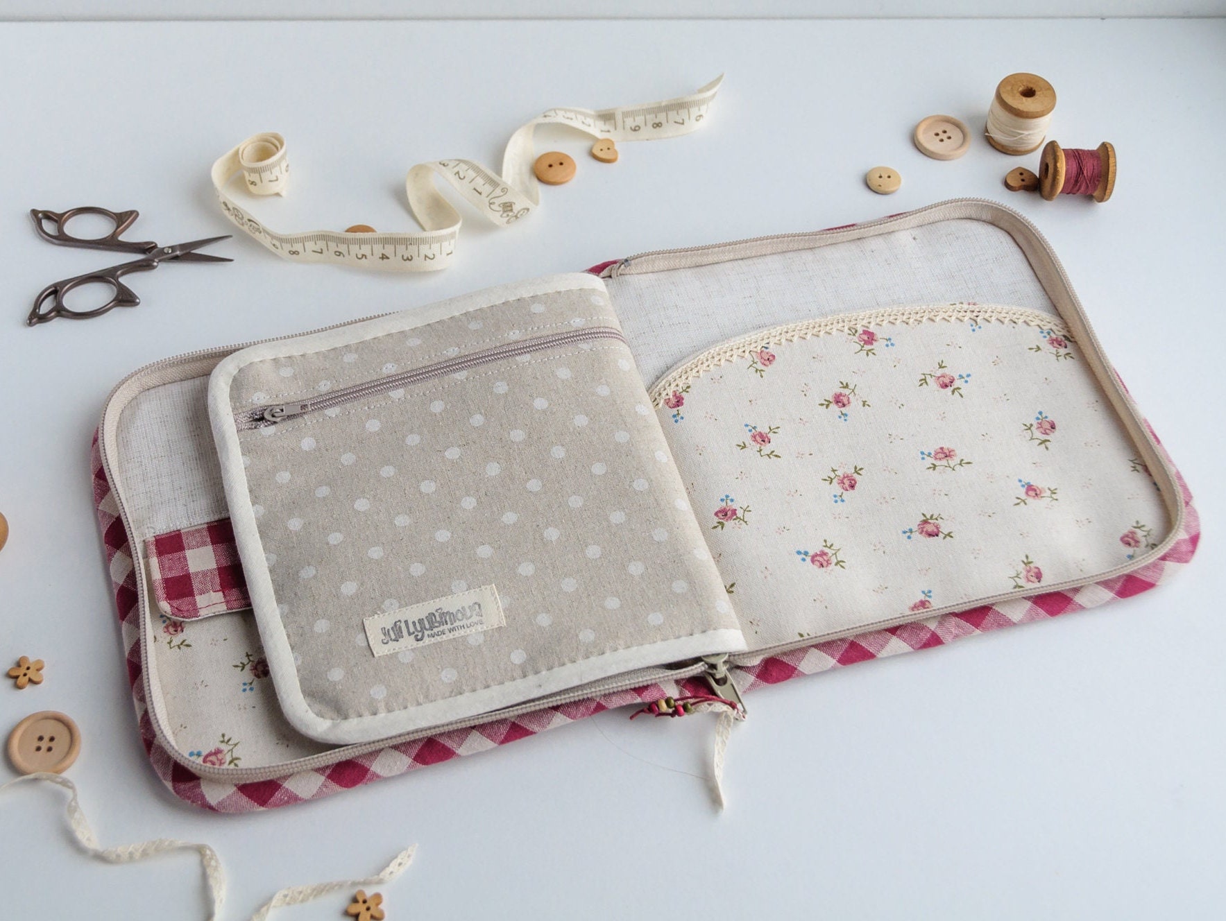Sewing Tutorial Organizer for Cross Stitching Needlework Project Bag ...