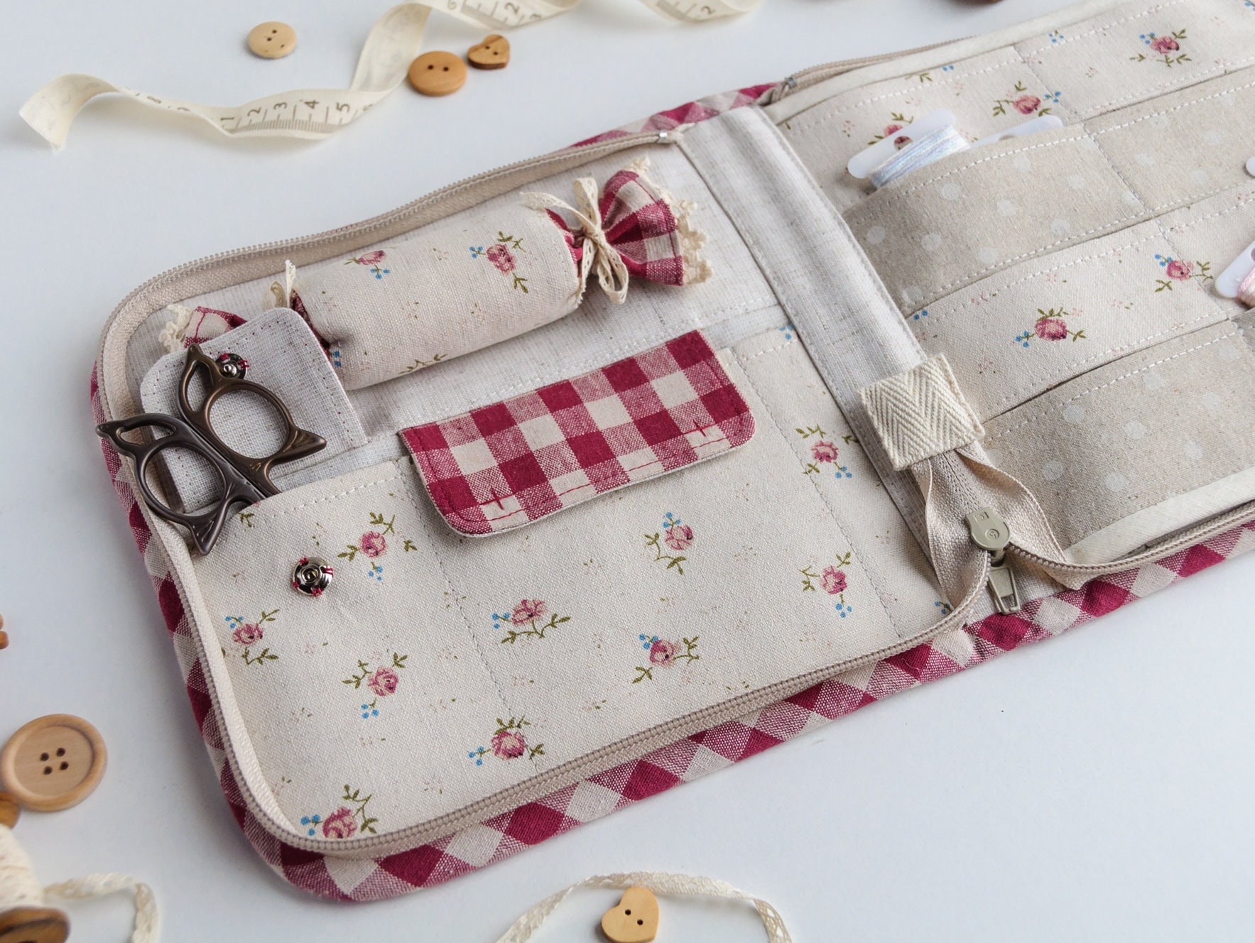 Sewing Tutorial Organizer for Cross Stitching Needlework Project Bag ...