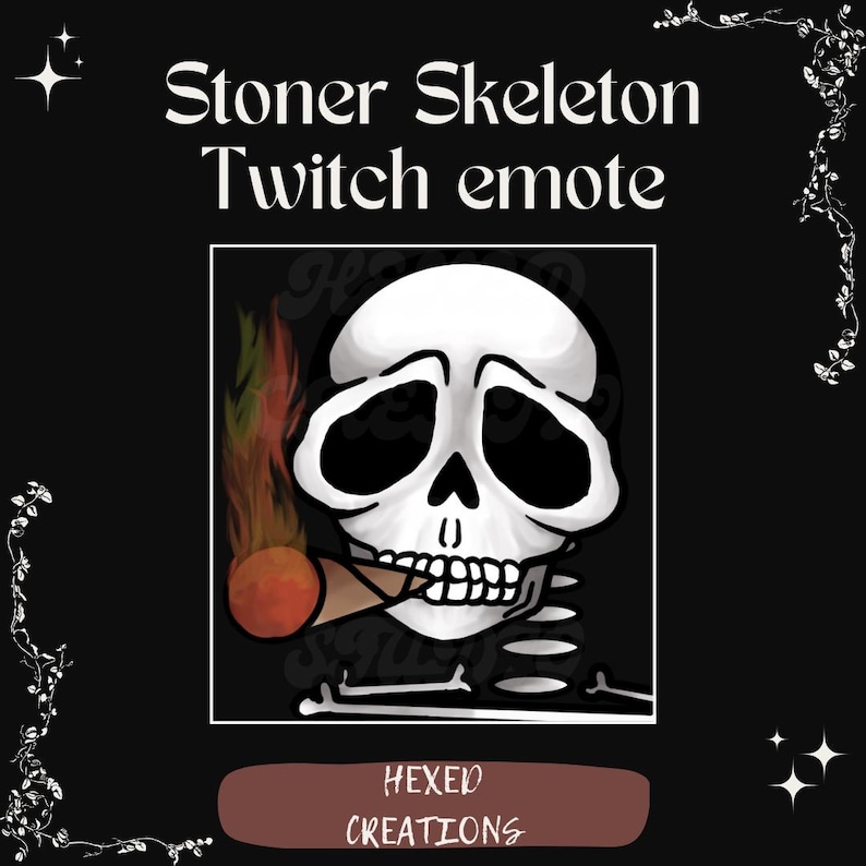 Stoner Skelly Twitch Emote - Etsy