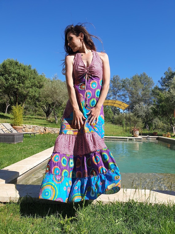 Robe Gypsy Patchwork Flamenco 3 coloris - Etsy France