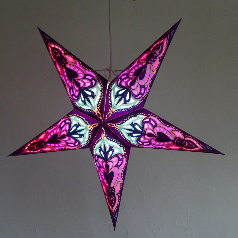 Paper Star Lampshade, Lantern, Goa Star, Christmas, Decoration - Etsy