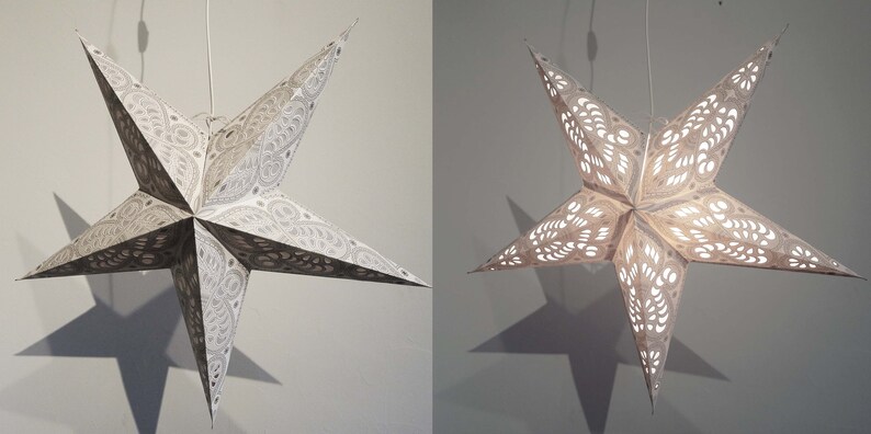 Paper Star Lampshade, Lantern, Goa Star, Christmas, Decoration 6 Colors ...