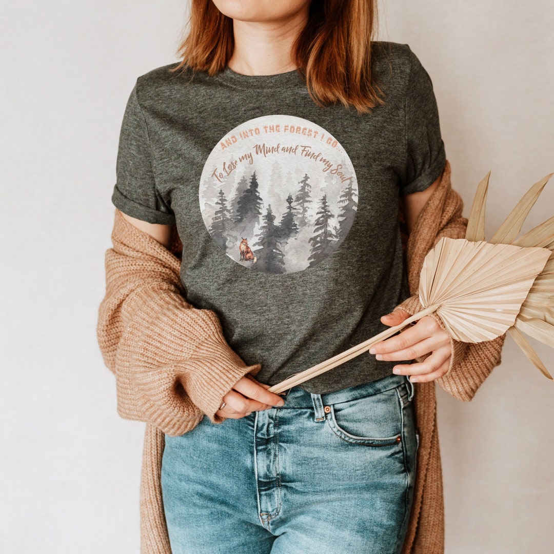 Into the Forest Shirt, Nature Lover Tee, Forest Tshirt, Fox T-shirt ...