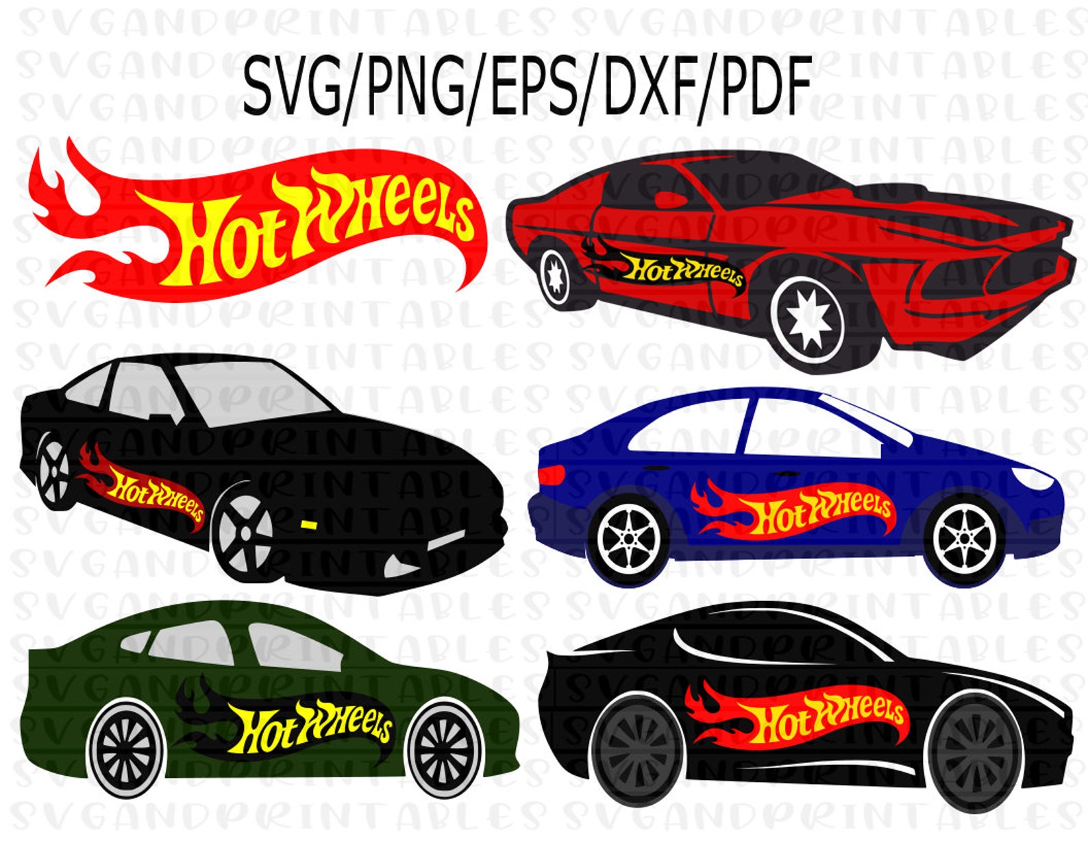 Hot Wheels SVGs Hot Wheels PNGs Transparent backgrounds | Etsy