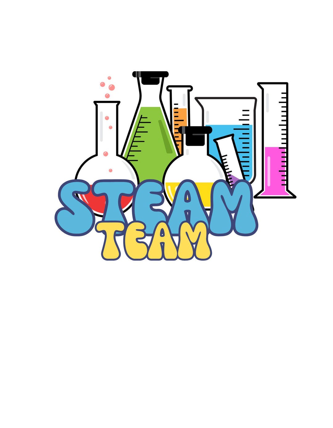 STEAM Team Science Lab Clipart | Transparent Digital Art - Etsy