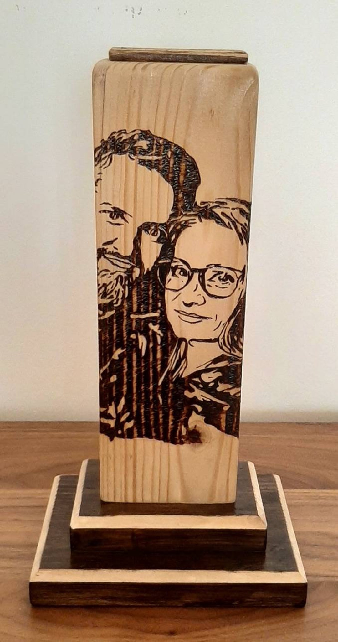 Custom Woodburning Portrait Personalized Gifts Photo on Wood Pyrography ...