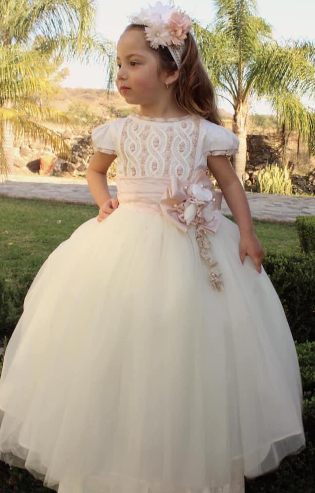 Holy Communion Dress, Girl Communion Dress, Ivory Communion Dress ...