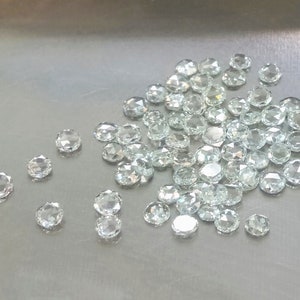 2.5MM White Diamond Round Rose Cut Gemstone Natural White - Etsy