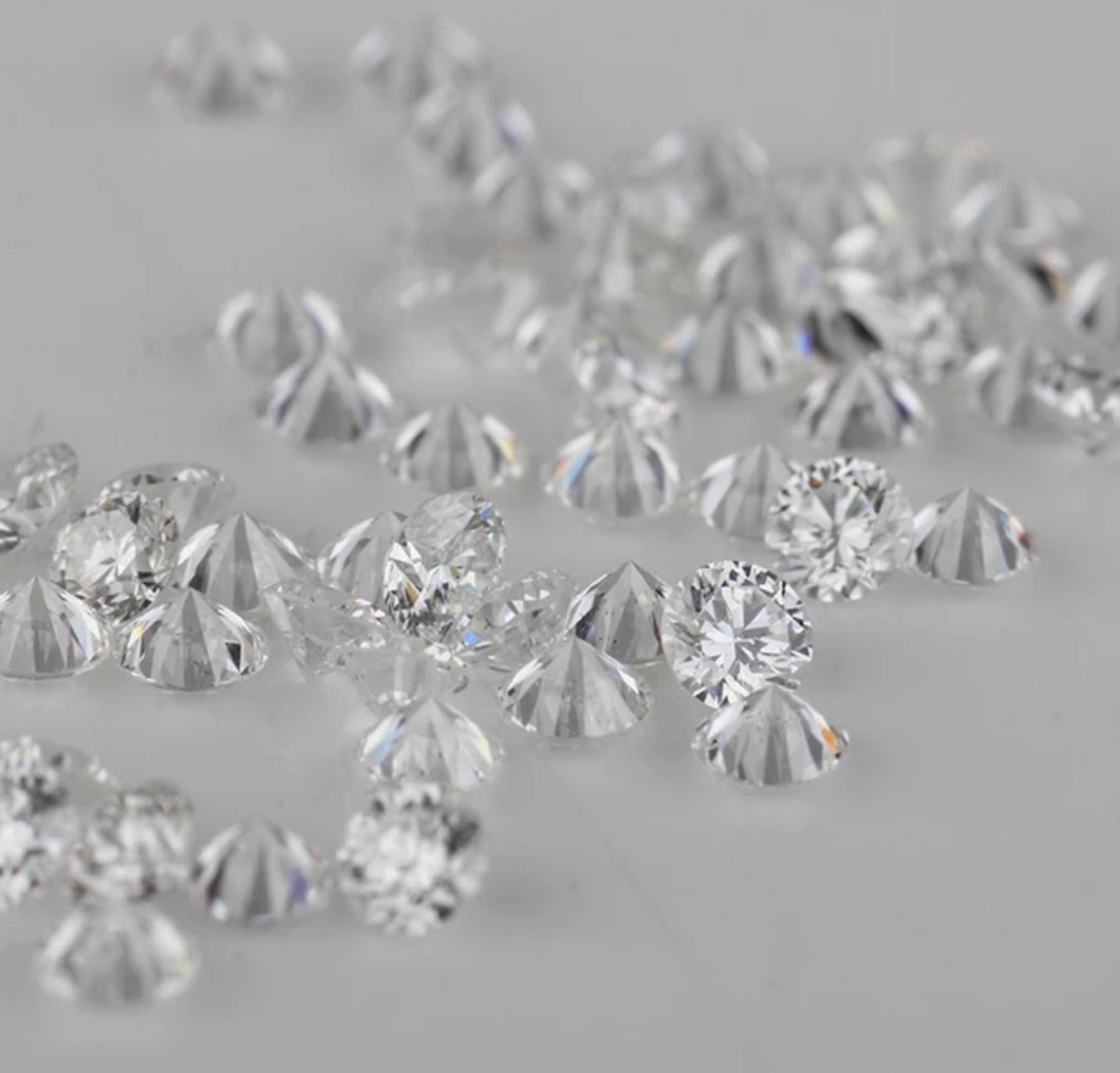 2.5MM White Diamond Round Brilliant Cut Gemstone Natural | Etsy