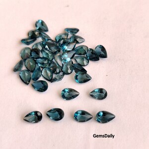 4x6mm London Blue Topaz Pear Cut Natural Calibrated Topaz - Etsy