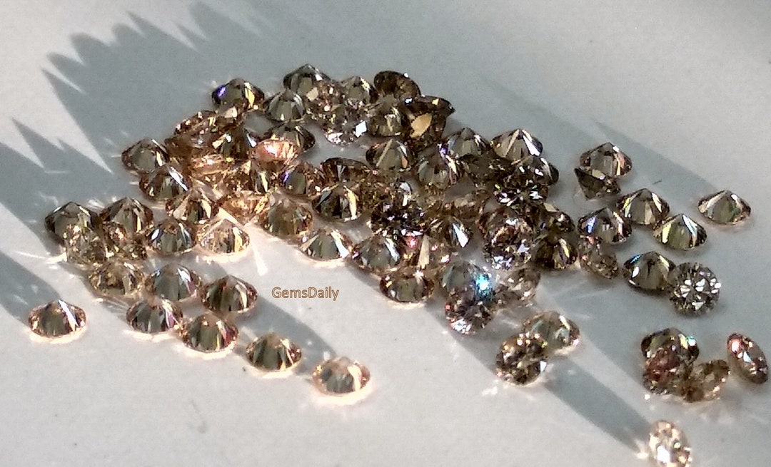 3MM Brown Diamond Round Brilliant Cut Gemstone Natural Brown - Etsy