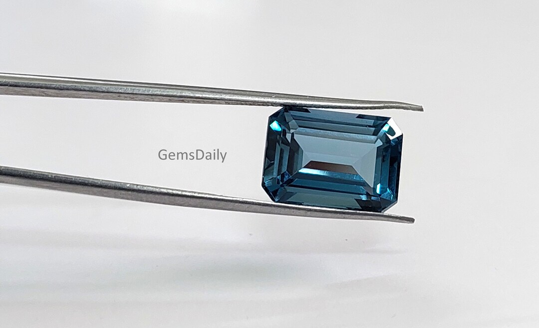 7x9mm London Blue Topaz Octagon Faceted Gemstone, LBT Emerald Cut Gems ...