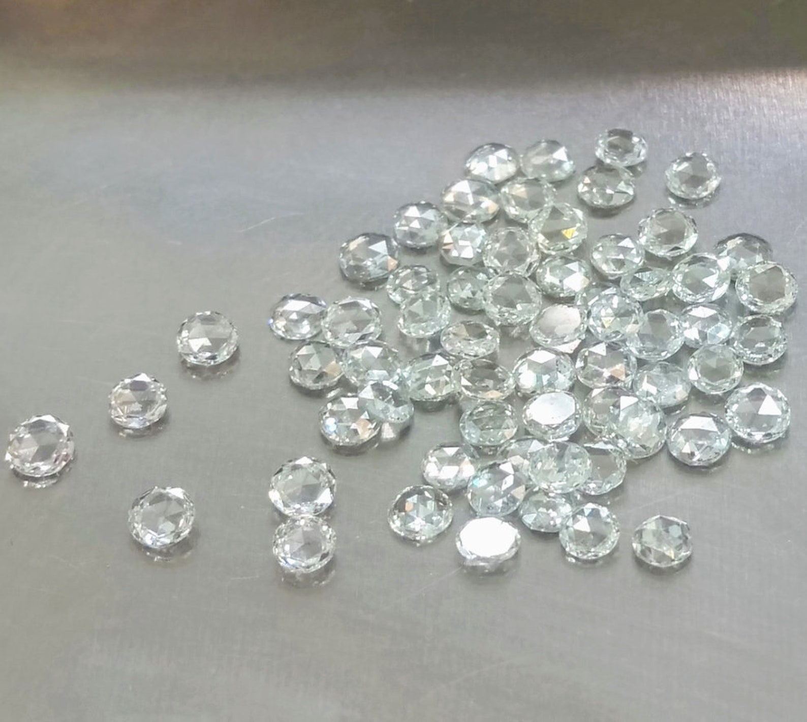 3mm White Diamond Natural White Diamond Rosecut Round Gems - Etsy