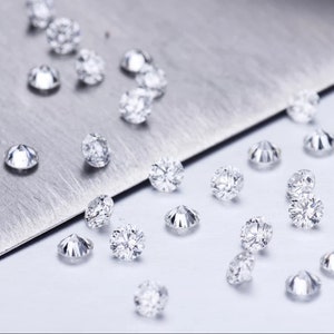 1.50MM White Diamond Round Brilliant Cut Gemstone Natural - Etsy