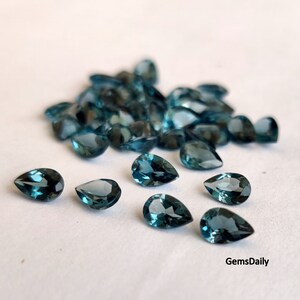4x6mm London Blue Topaz Pear Cut Natural Calibrated Topaz - Etsy