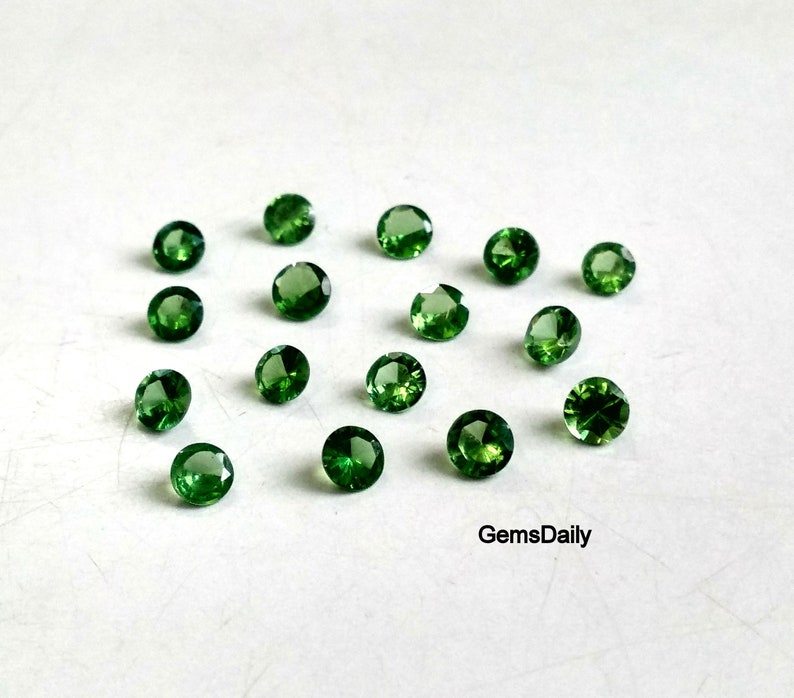 3 MM Tsavorite Garnet Loose Tsavorite Green Garnet Round - Etsy
