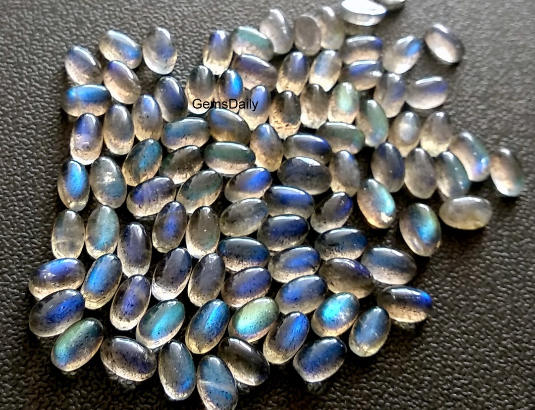 5x7mm Natural Labradorite Oval Cabochons Gemstone Loose - Etsy