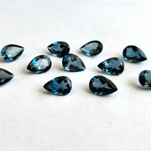 4x6mm London Blue Topaz Pear Cut Natural Calibrated Topaz - Etsy