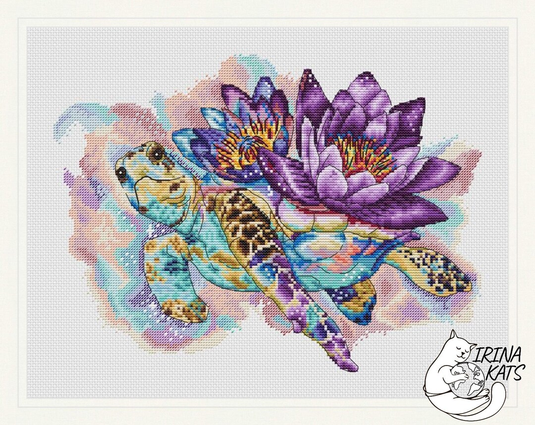 Turtle Cross Stitch Pattern PDF Instant Download Crocus Cross Stitch ...