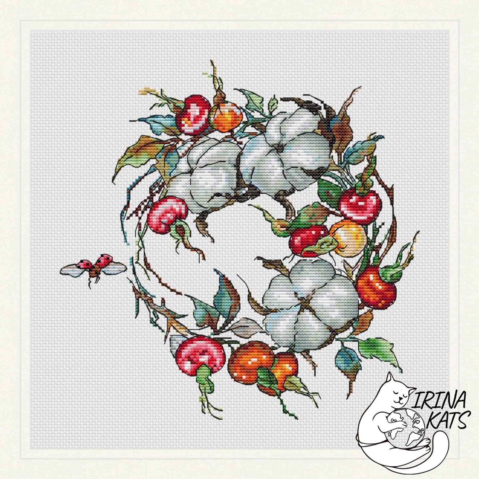 Autumn Cross Stitch Pattern Instant Download PDF Cotton Cross Stitch ...