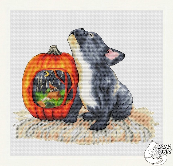 Cross Stitch Pattern Moon Howler PDF Instant Download French - Etsy