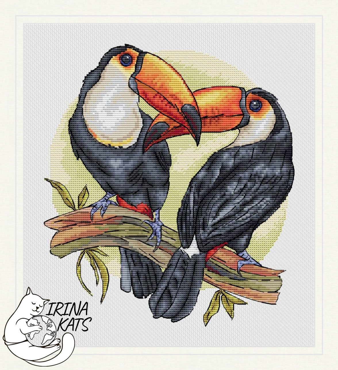 Toucans Cross Stitch Pattern PDF Instant Download Birds Cross Stitch ...