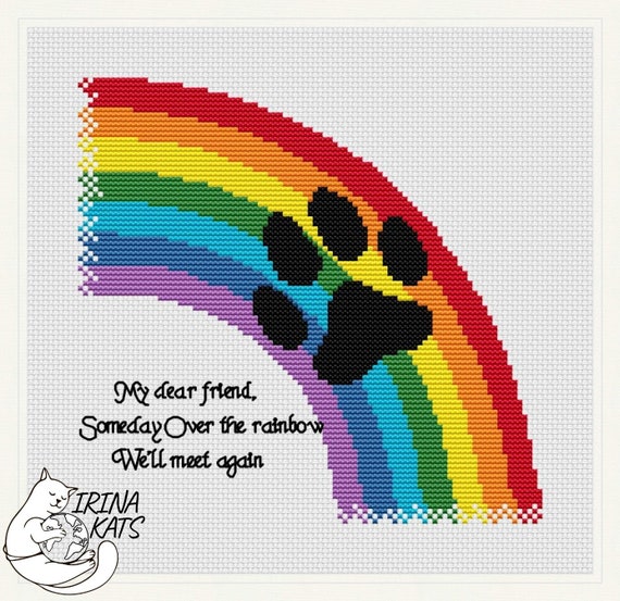 Rainbow Bridge Cross Stitch Pattern Instant Download PDF Over - Etsy