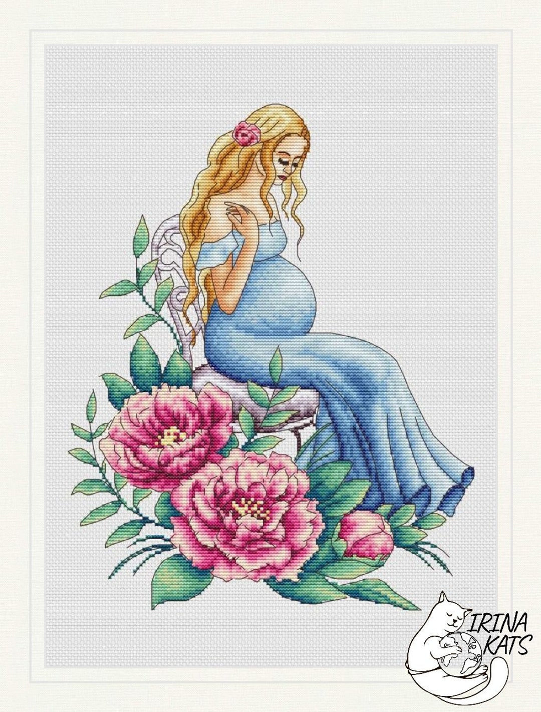 Maternity Cross Stitch Pattern: "treasured Moments" PDF (instant ...