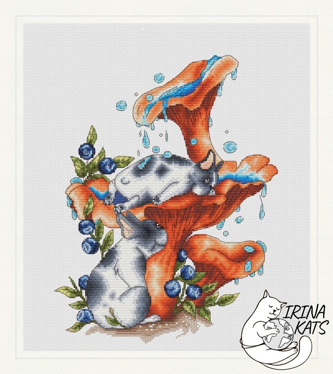 Frenchie Cross Stitch Pattern PDF Instant Download Chanterelle Season ...