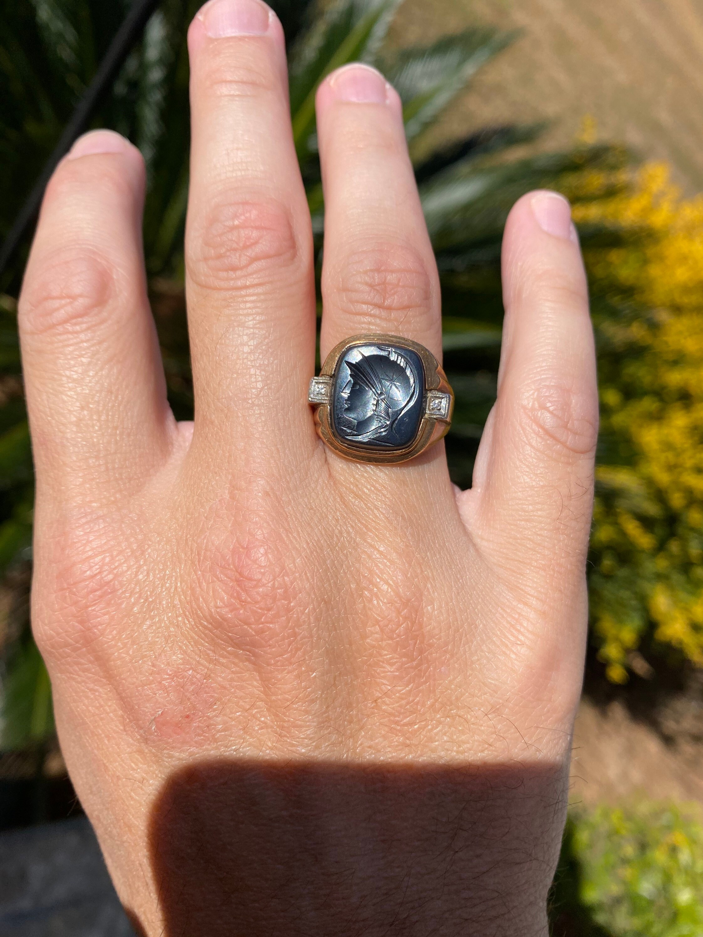 Art Deco Roman Soldier Ring - Etsy