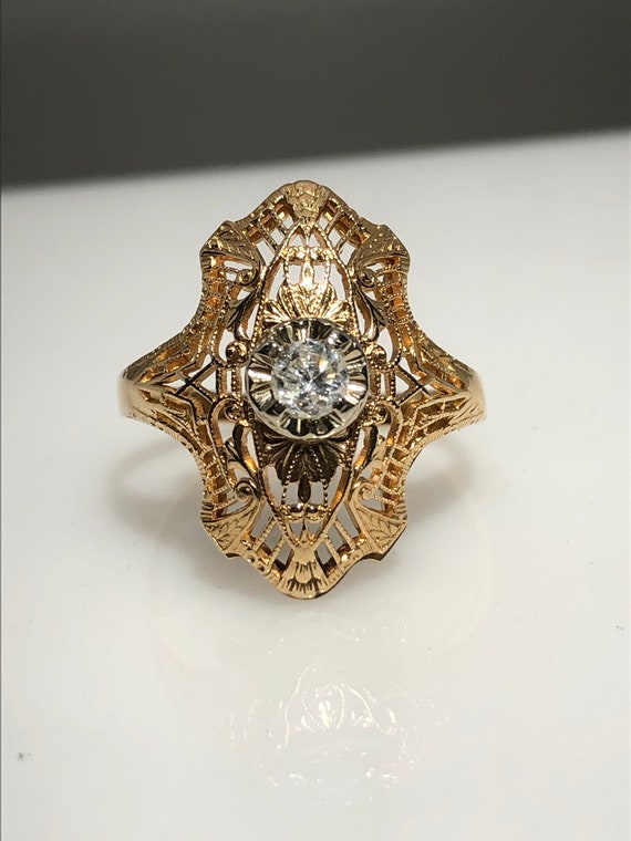 Vintage dinner ring - Gem