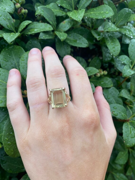 Lemon Quartz Statement Ring - Gem