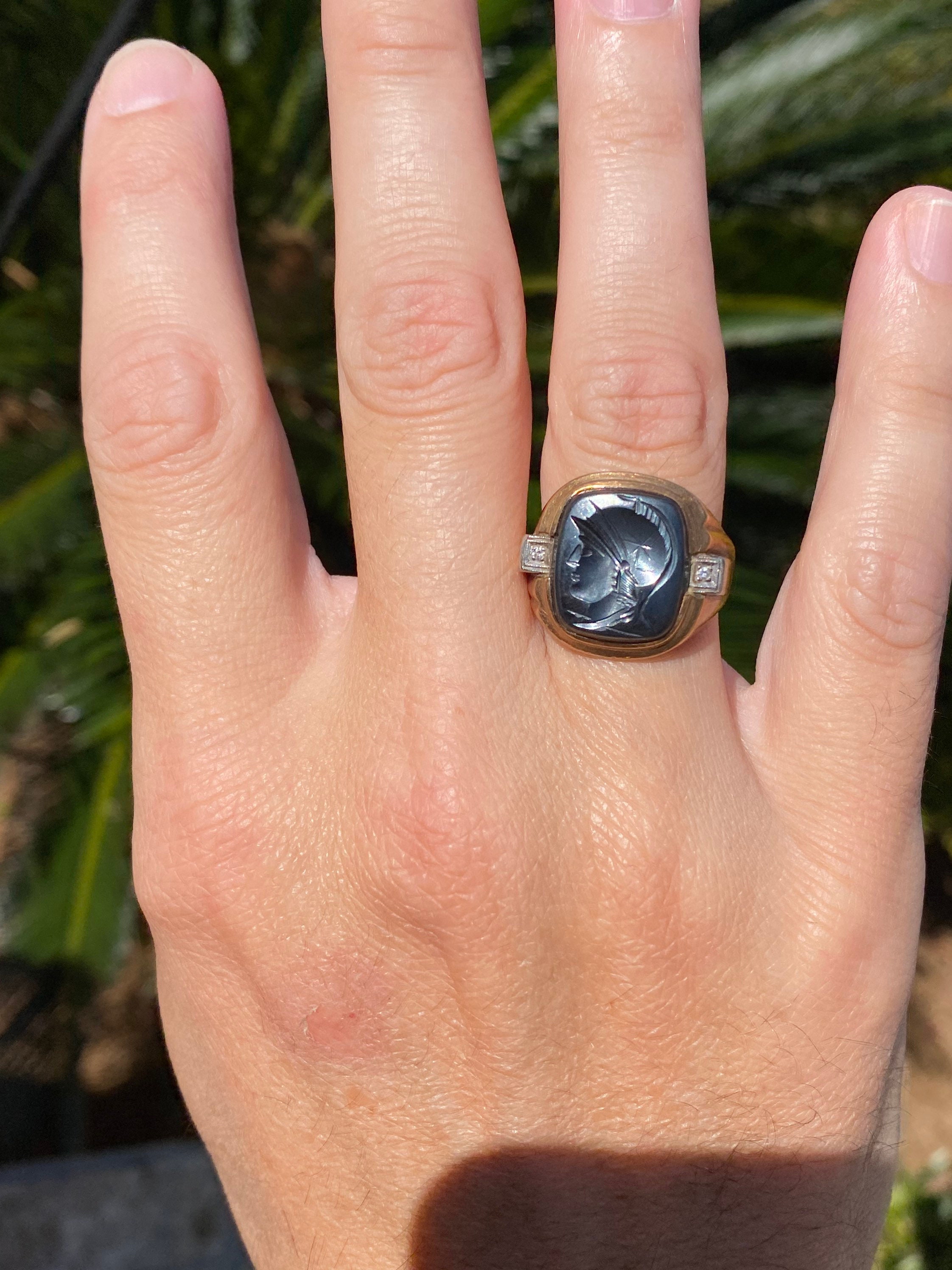 Art Deco Roman Soldier Ring - Etsy