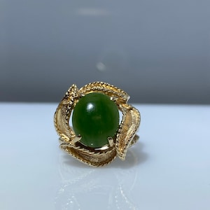Retro Jade Ring - Etsy