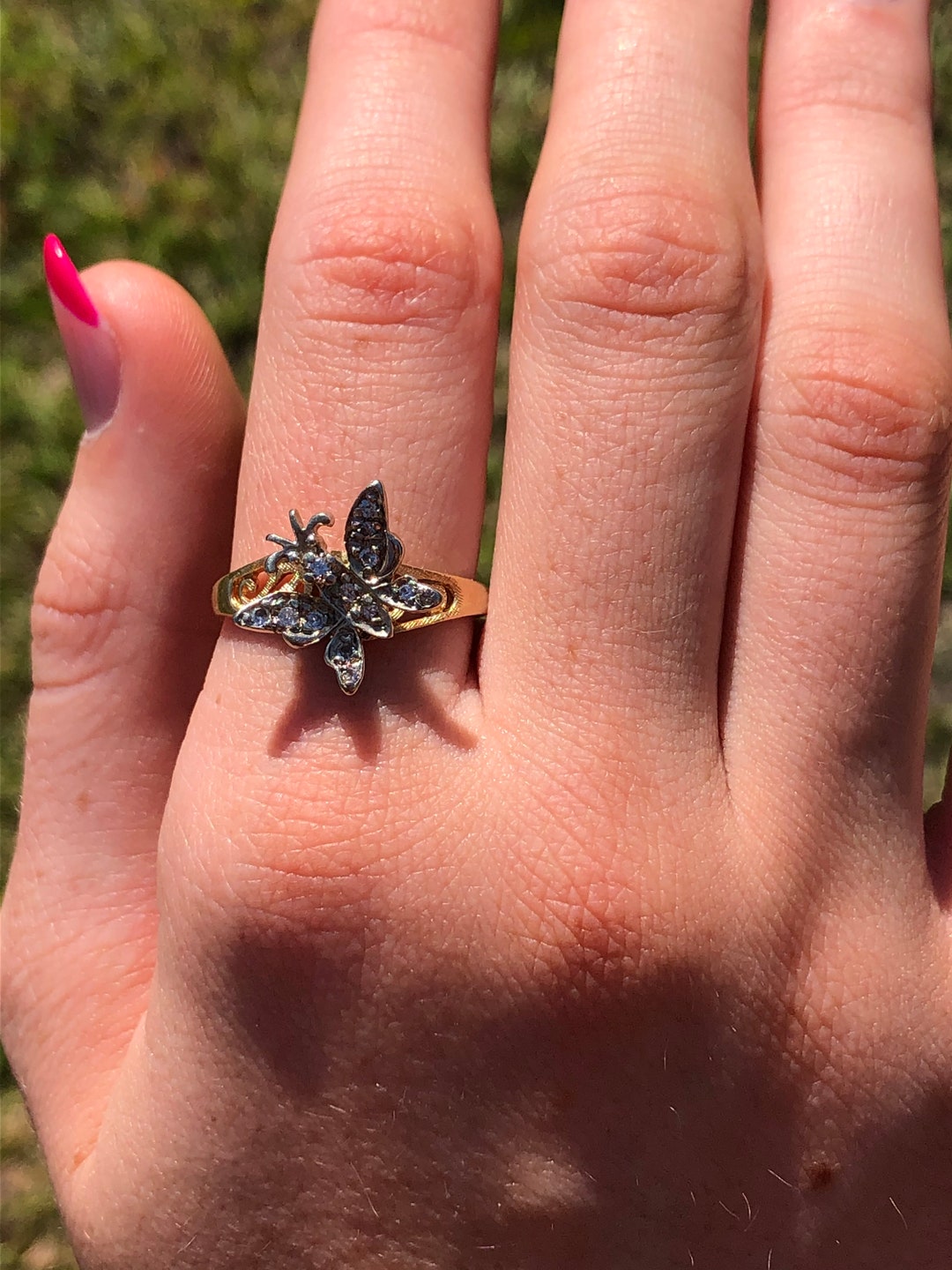 Butterfly Ring - Etsy