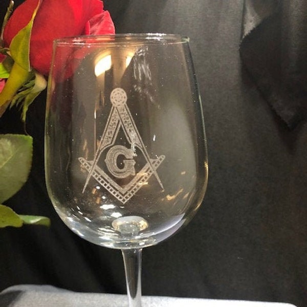 Masonic Wine Glasses - Etsy