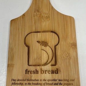 Laser Engraved Bamboo Cutting Board (paddle Shaped) (ordering ...