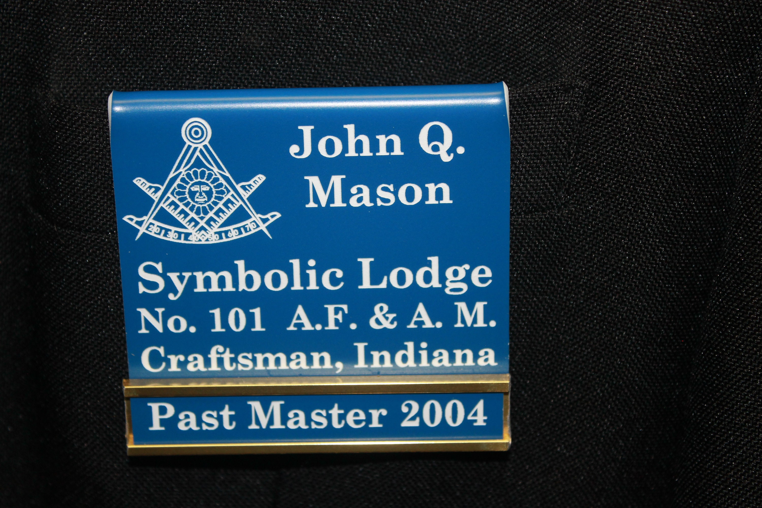 Over Pocket or Magnetic Masonic Officer or Members Badge with ...