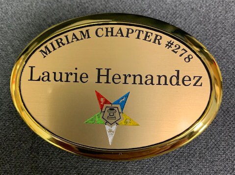 Order of Eastern Star Oval Members Badge (PLEASE READ DESCRIPTION ...