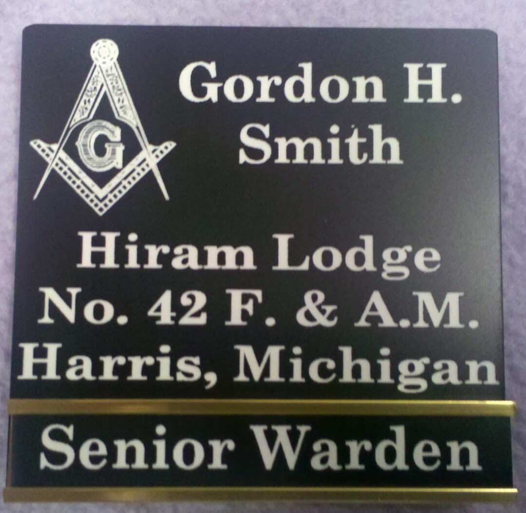 Magnetic Masonic Officer or Members Name Badge With Interchangeable ...