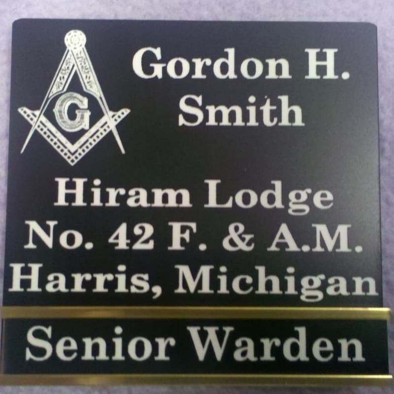 Masonic Name Badge - Etsy