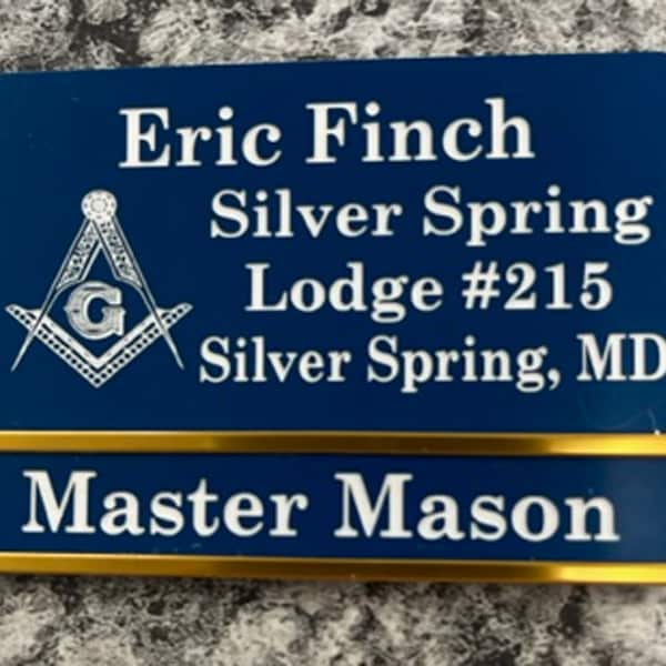 Masonic Name Badge - Etsy
