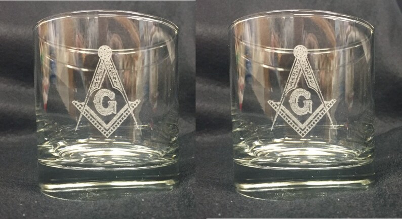Masonic 11oz. on the Rocks Glasses ( Set of 2 ) - Etsy