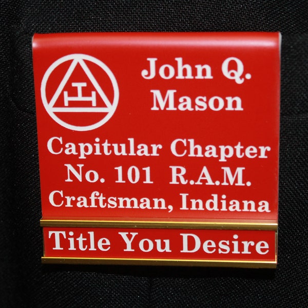 Masonic Name Badge - Etsy