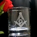 Masonic 11oz. on the Rocks Glasses ( Set of 2 ) - Etsy